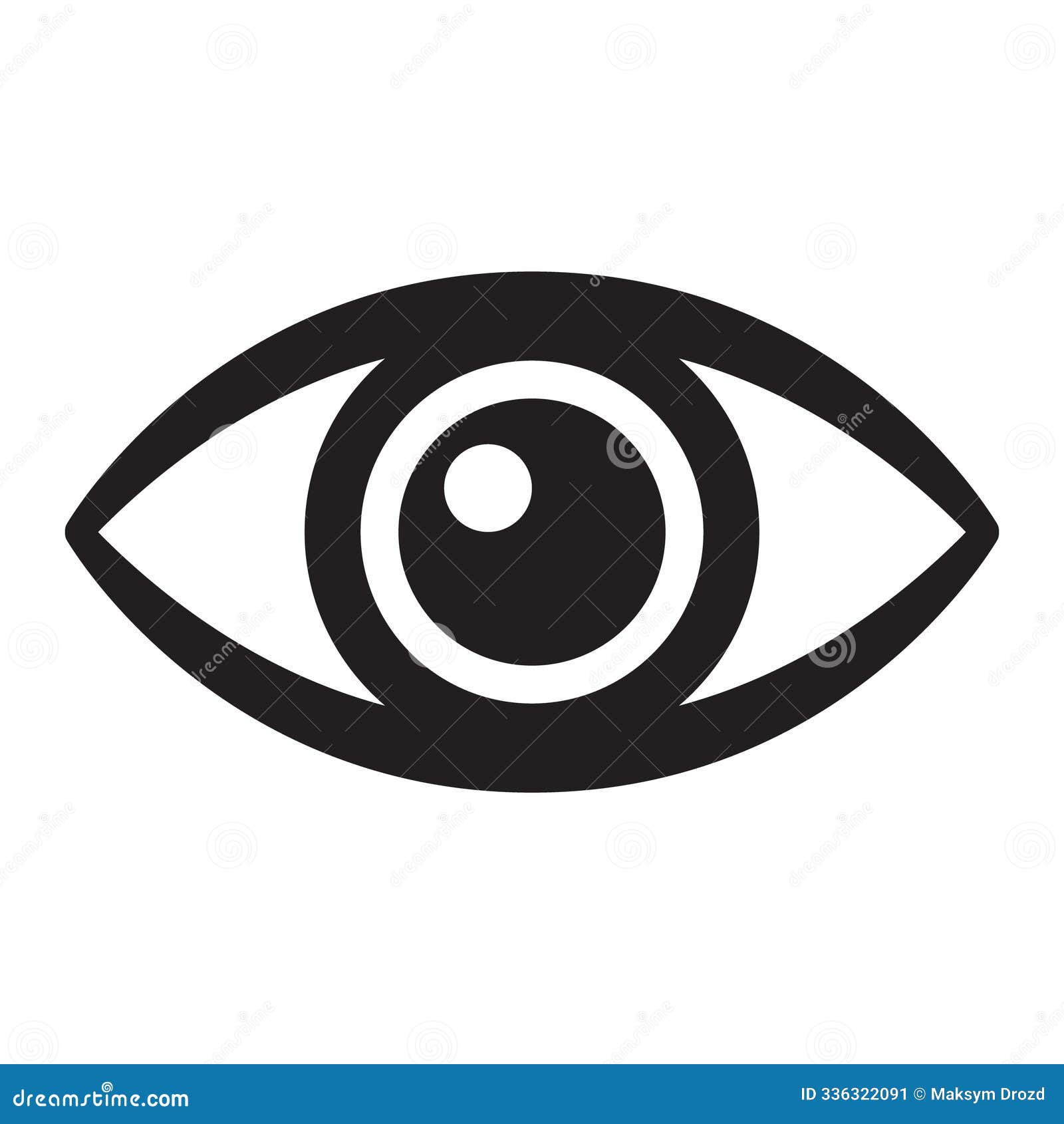 Human Eye Icon, Eyeball Icon. Stock Vector - Illustration of look ...