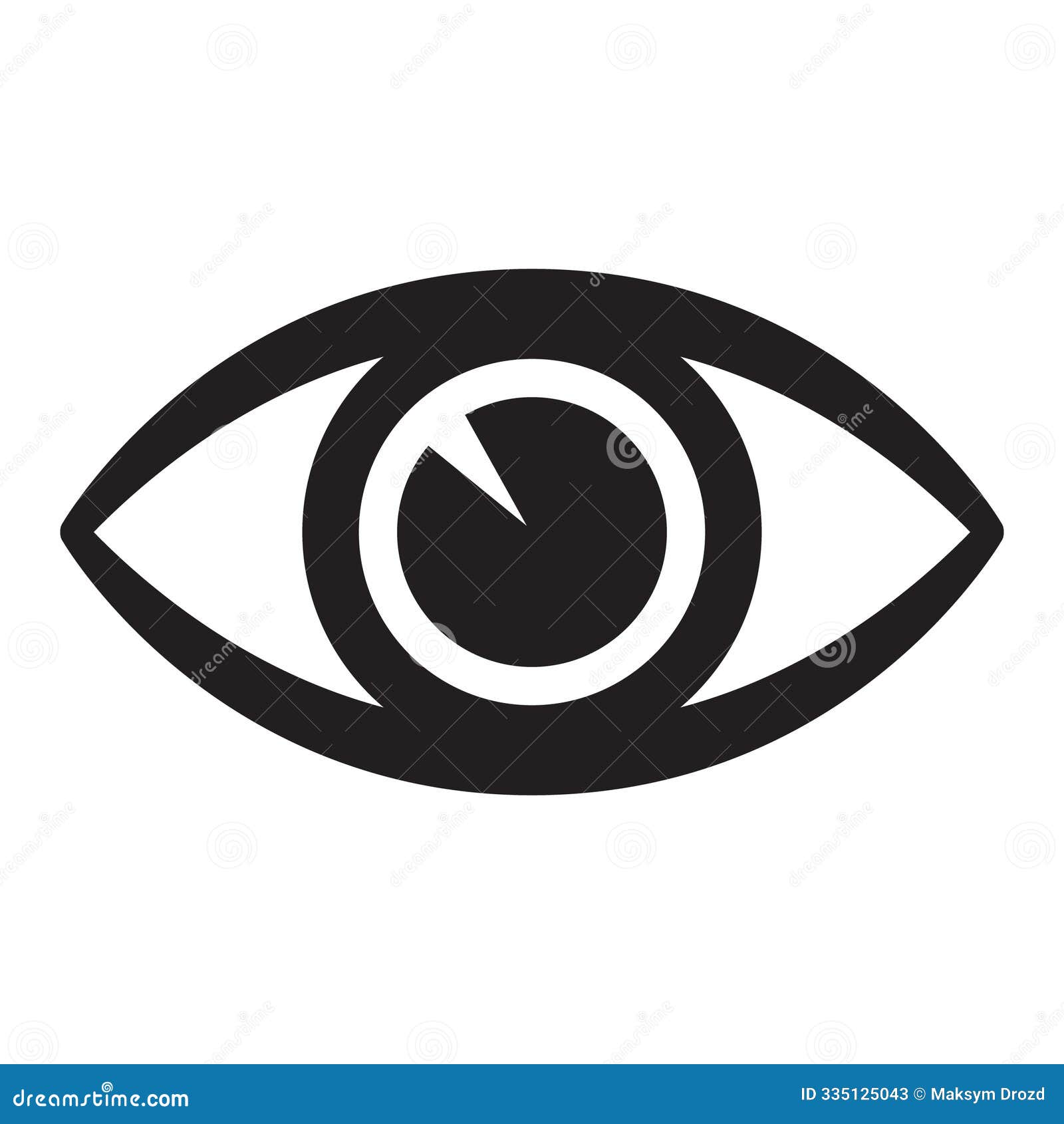 Human Eye Icon, Eyeball Icon. Stock Vector - Illustration of view ...