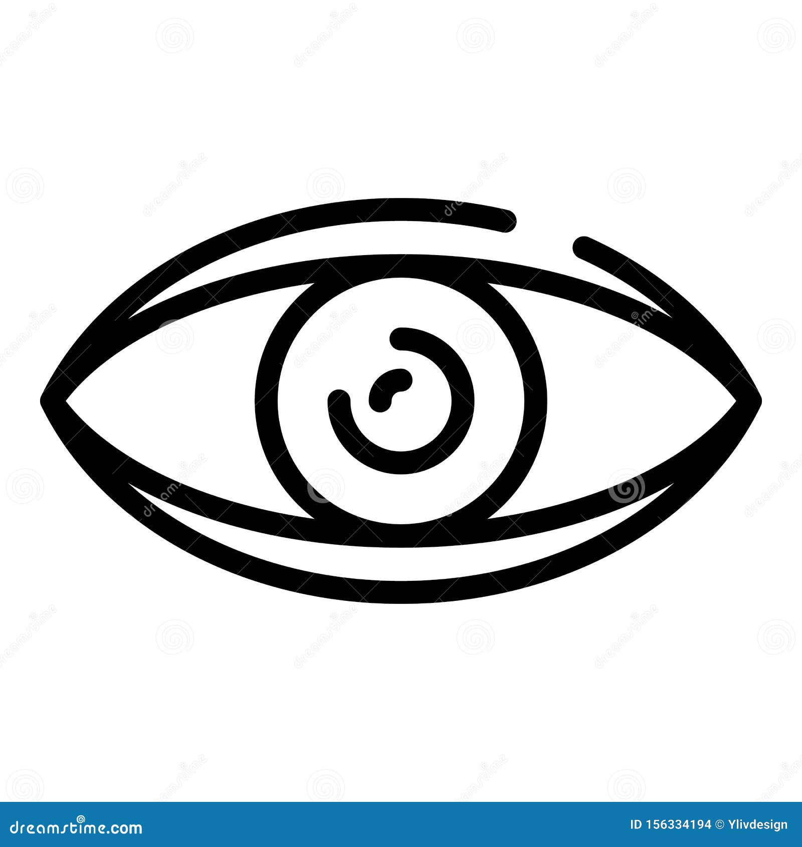 Human Eye Icon, Outline Style Stock Vector - Illustration of anatomy ...