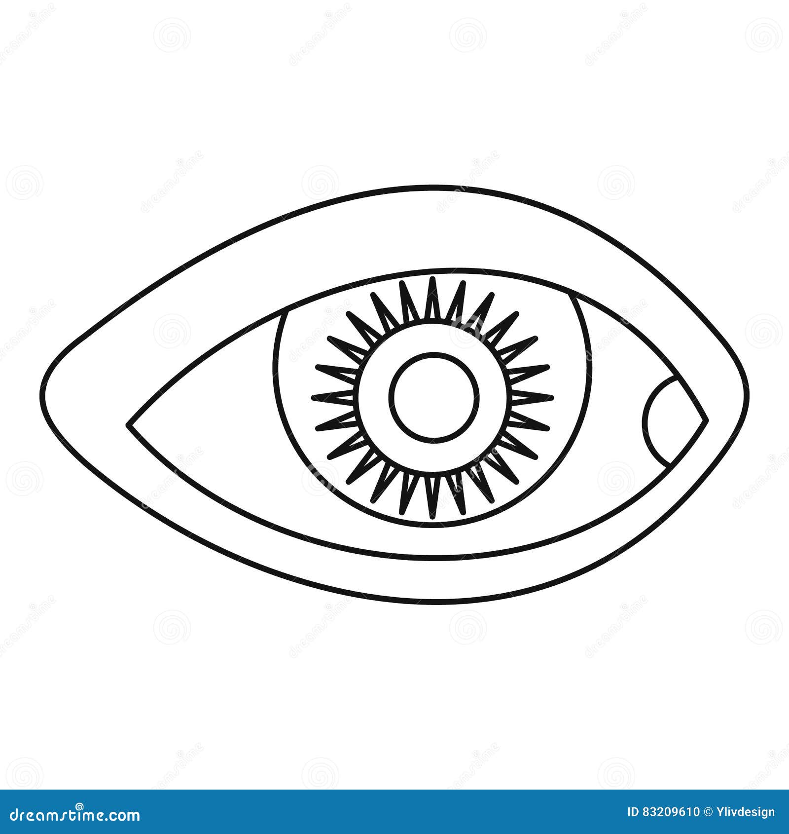 Human Eye Icon, Simple Style Stock Vector - Illustration of look ...