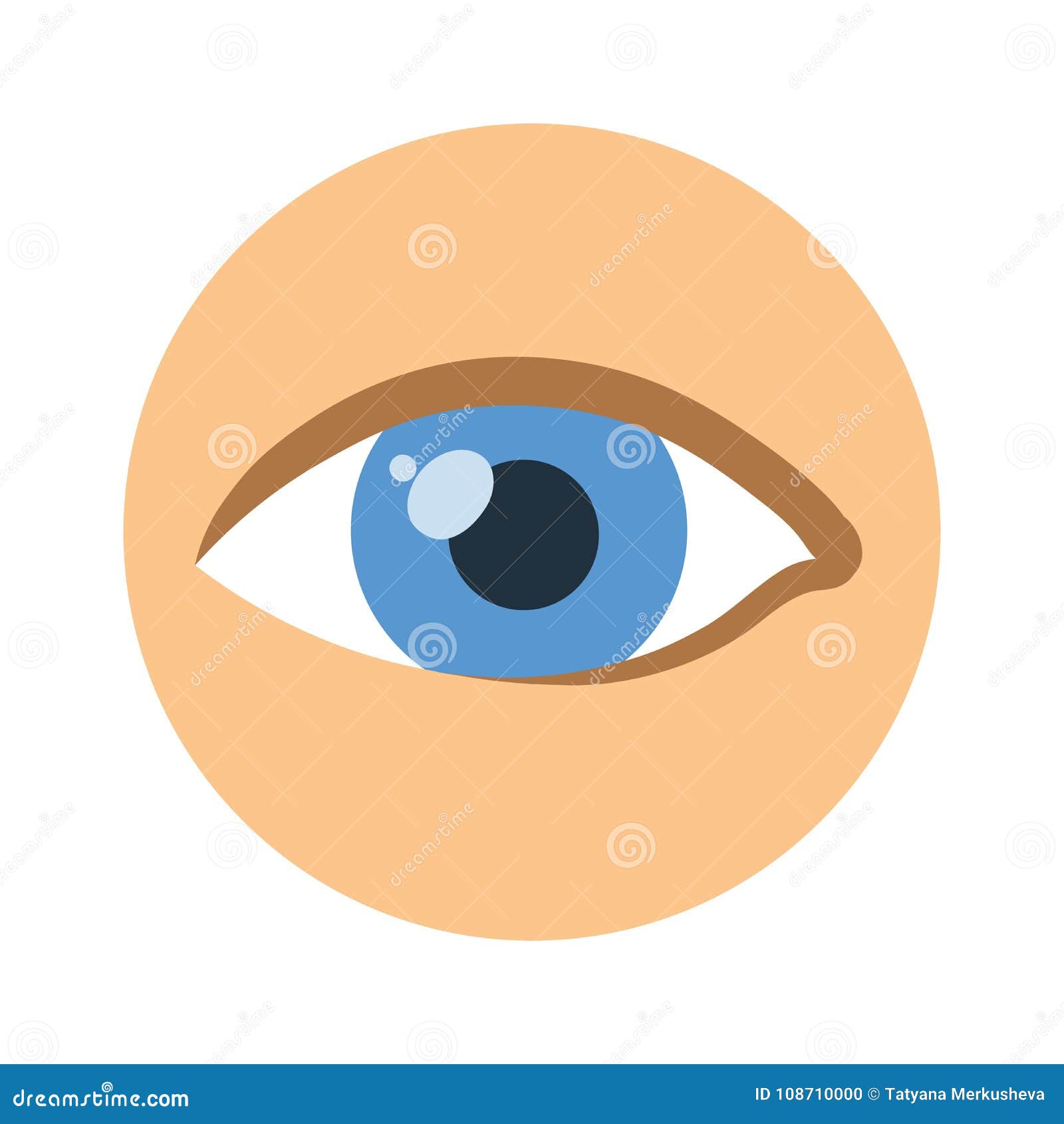 Human Eye Icon. Vector Pictogram Illustration, Isolated On White. Stock ... Human Eye Icon. Vector Pictogram Illustration, Isolated On White. Stock ...