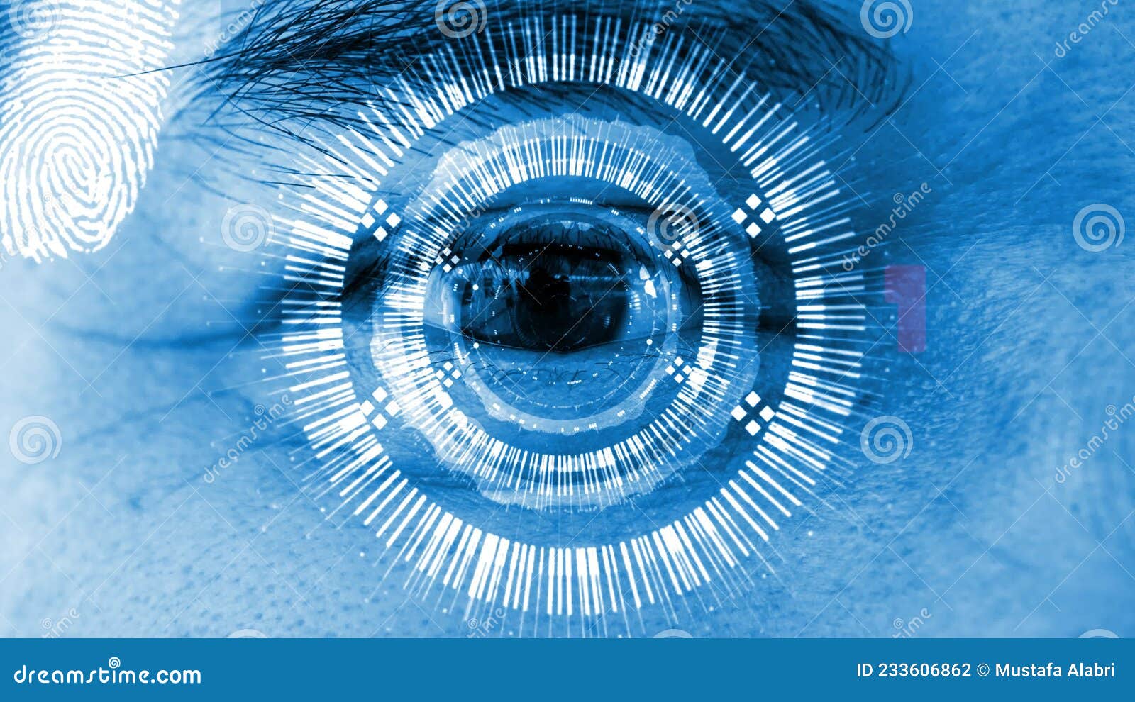 Human Eye Identification Scan Technology, 3d Rendering Stock Footage ...