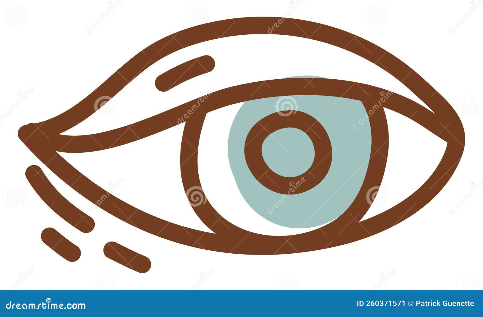 Human eye, icon stock vector. Illustration of sight - 260371571