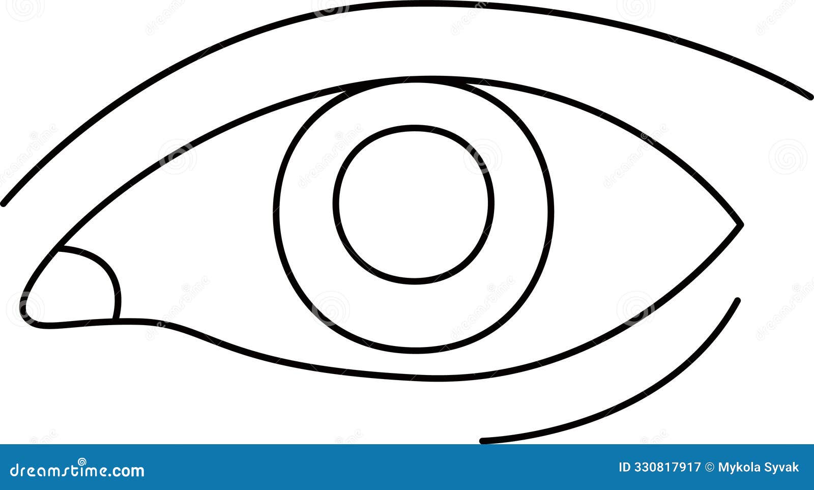 Human Eye Line Illustration Stock Illustration - Illustration of ...