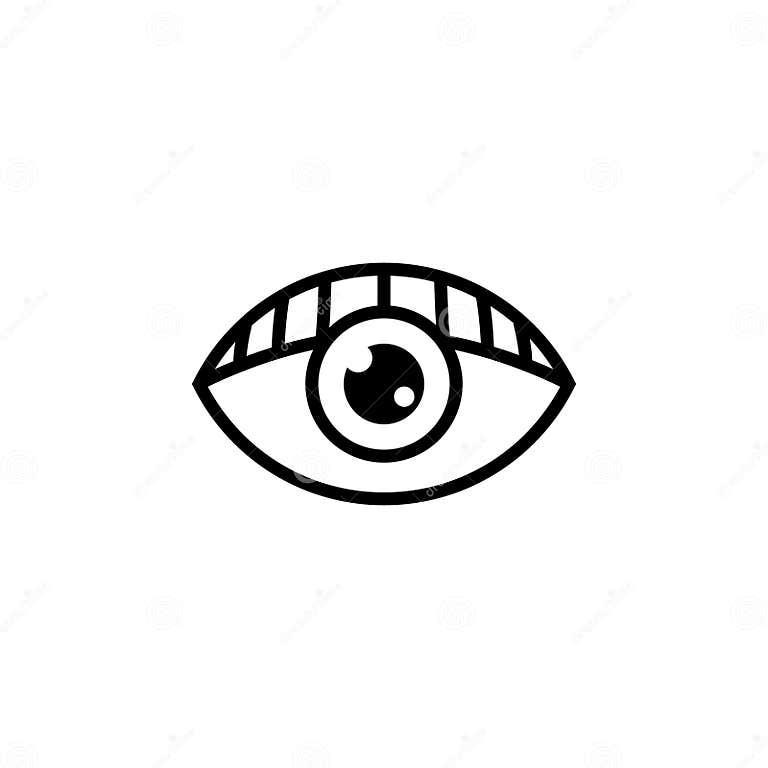 Human Eye Logo and Icon Design Stock Vector - Illustration of contact ...