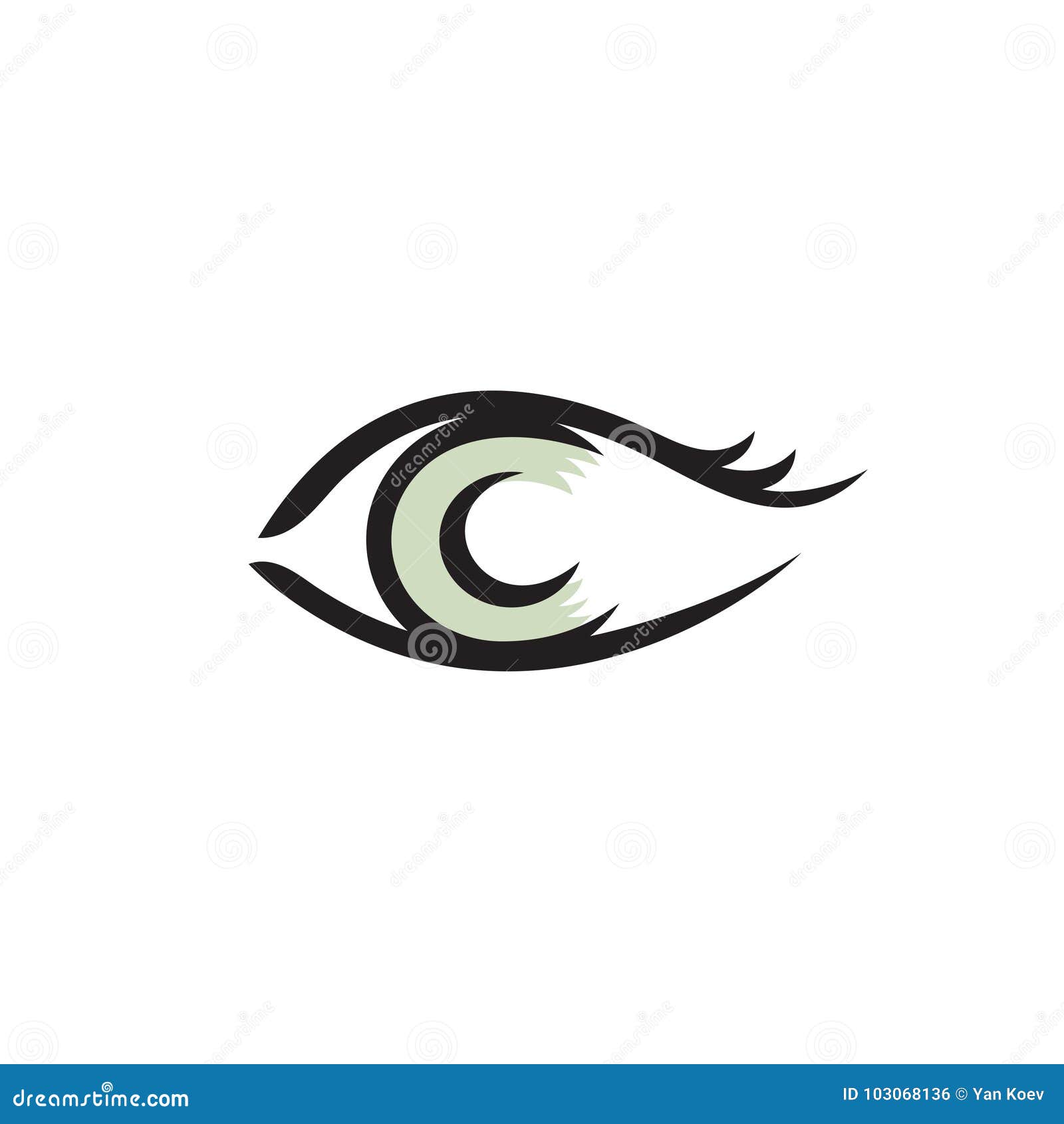 Human eye logo. stock vector. Illustration of concept - 103068136