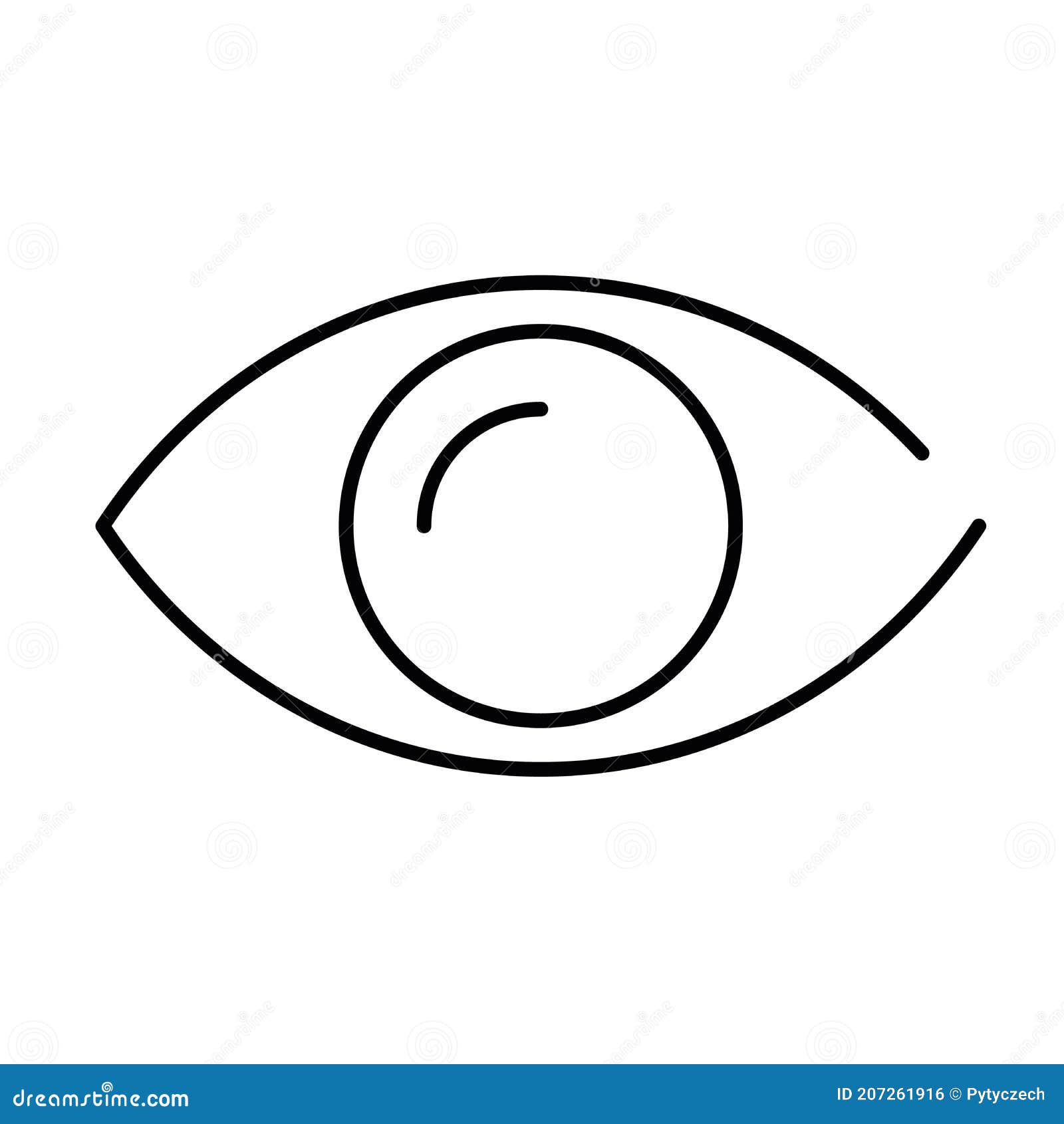 Human eye thin line icon stock illustration. Illustration of sign ...