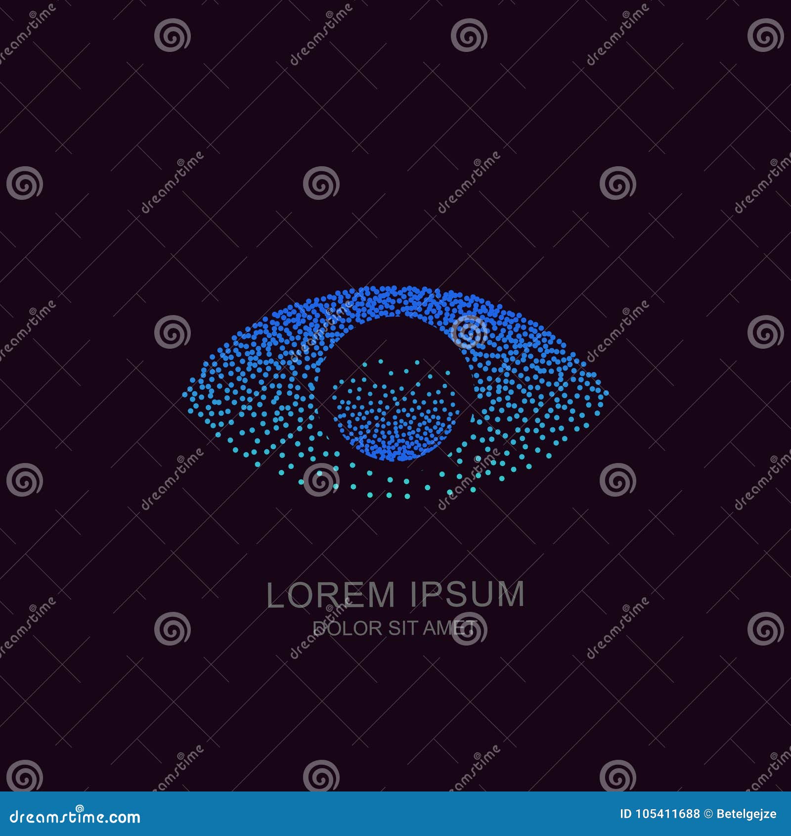 Eye Molecule Particles, Logo, Sign Design. Concept for Biometric ...