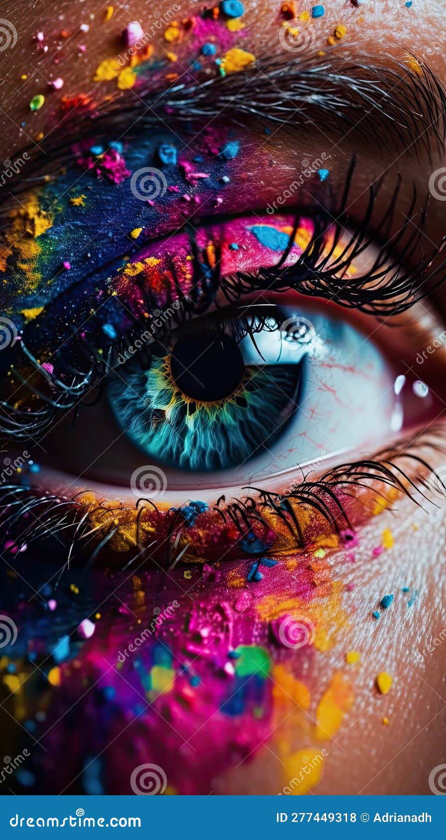 Eye in a Multicolor Environment Stock Illustration - Illustration of ...