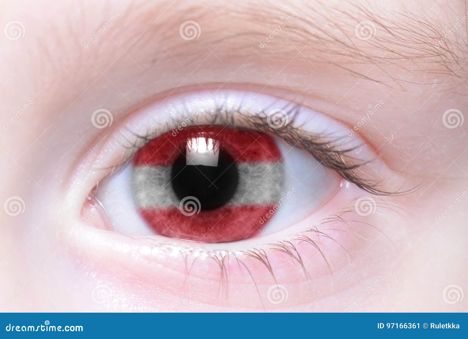 Human Eye with National Flag of Austria Stock Image - Image of ...