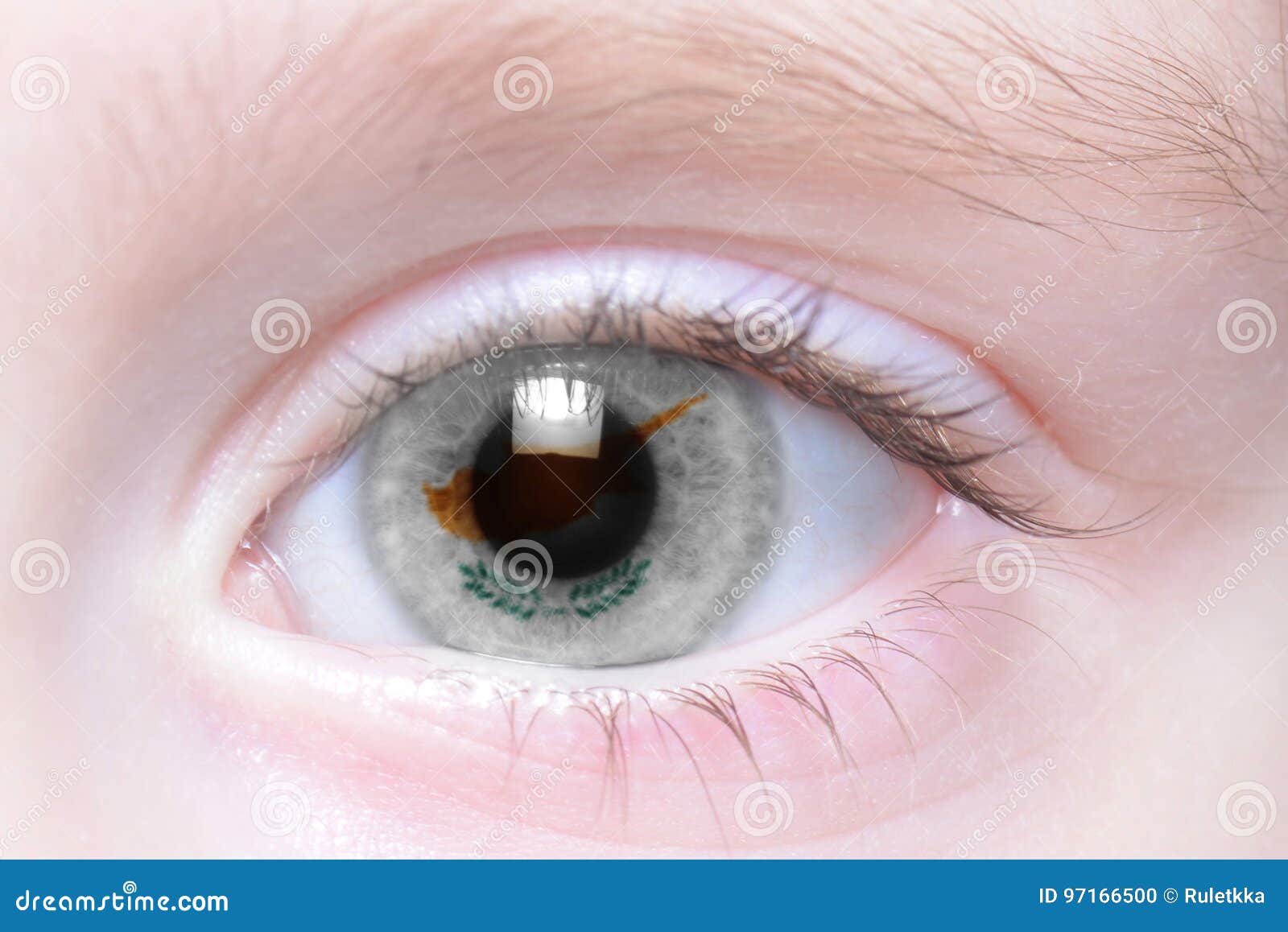 Human Eye with National Flag of Cyprus Stock Photo - Image of capital ...