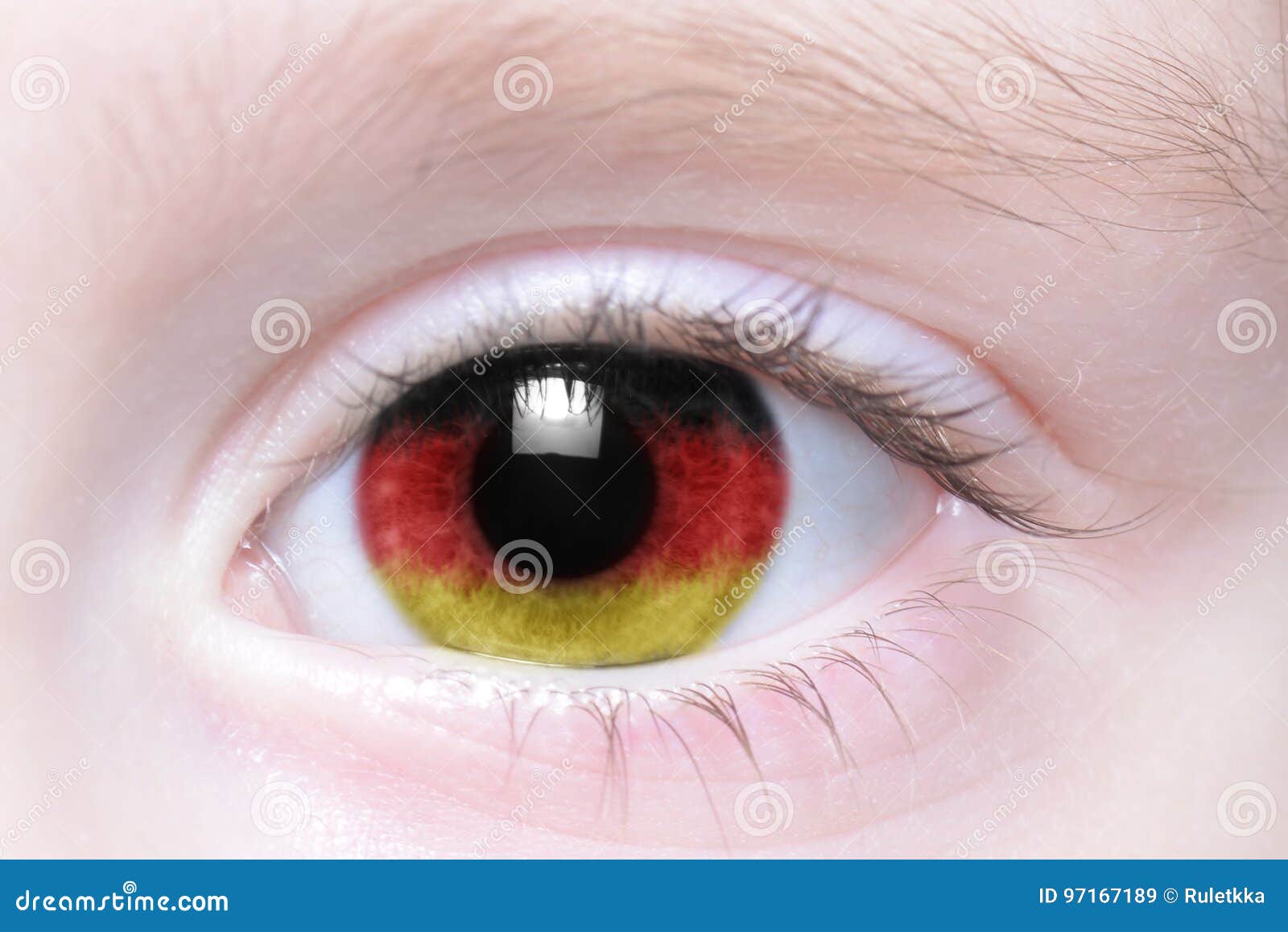Human Eye with National Flag of Germany Stock Image - Image of danger ...