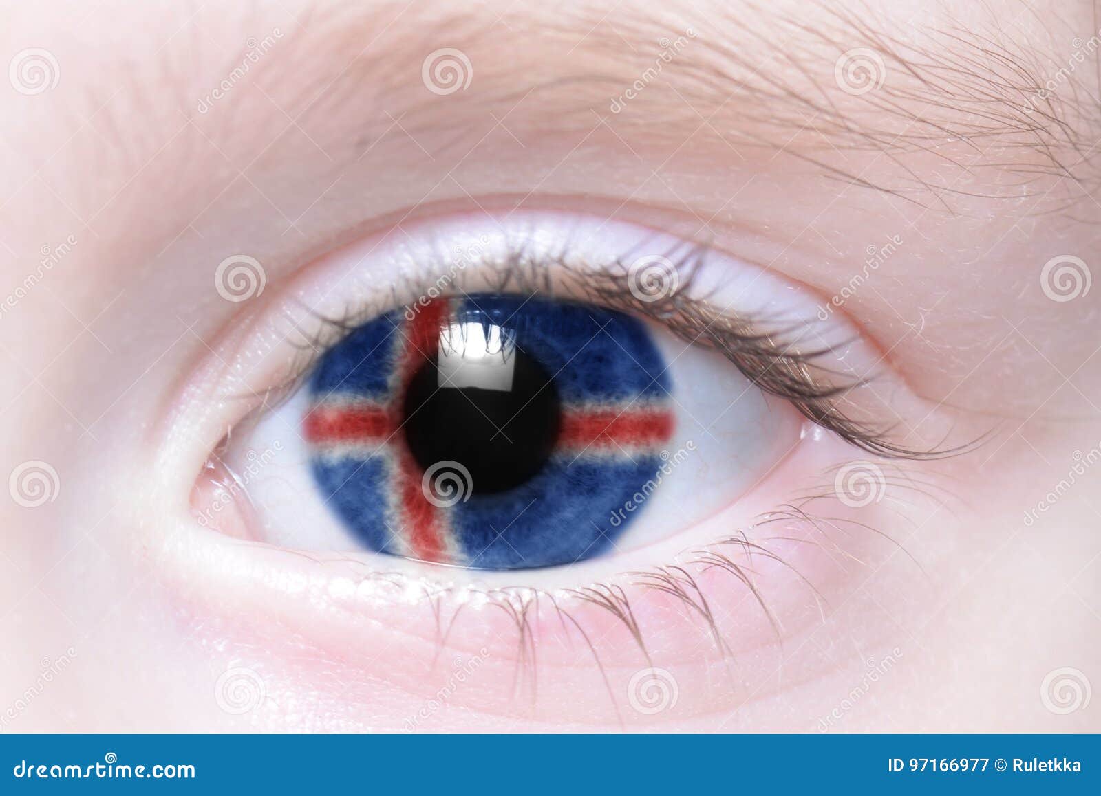 Human Eye with National Flag of Iceland Stock Image - Image of nation ...
