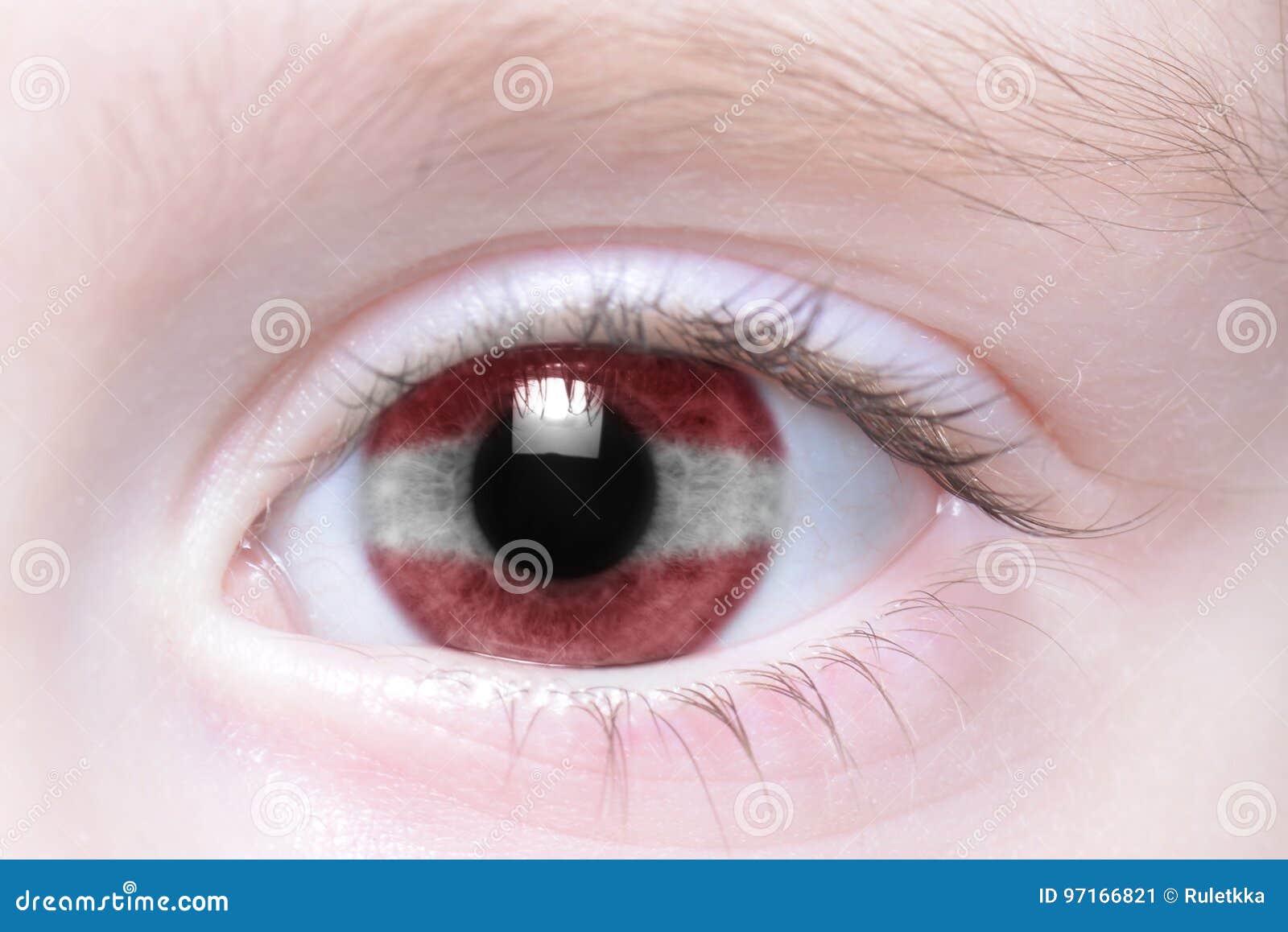 Human Eye with National Flag of Latvia Stock Image - Image of banner ...