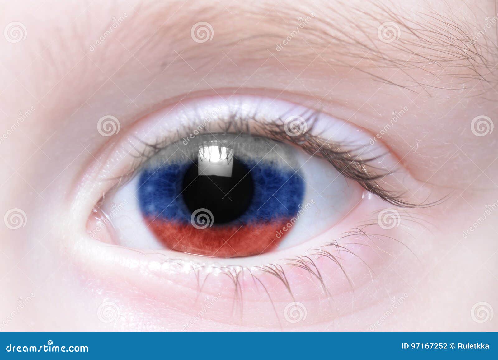 Human Eye with National Flag of Russia Stock Photo - Image of european ...