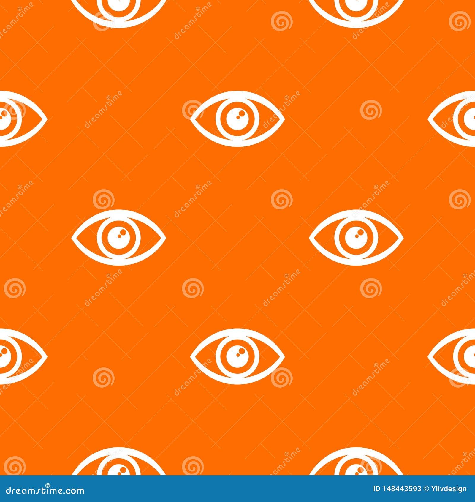 Human Eye Pattern Vector Orange Stock Vector - Illustration of ...