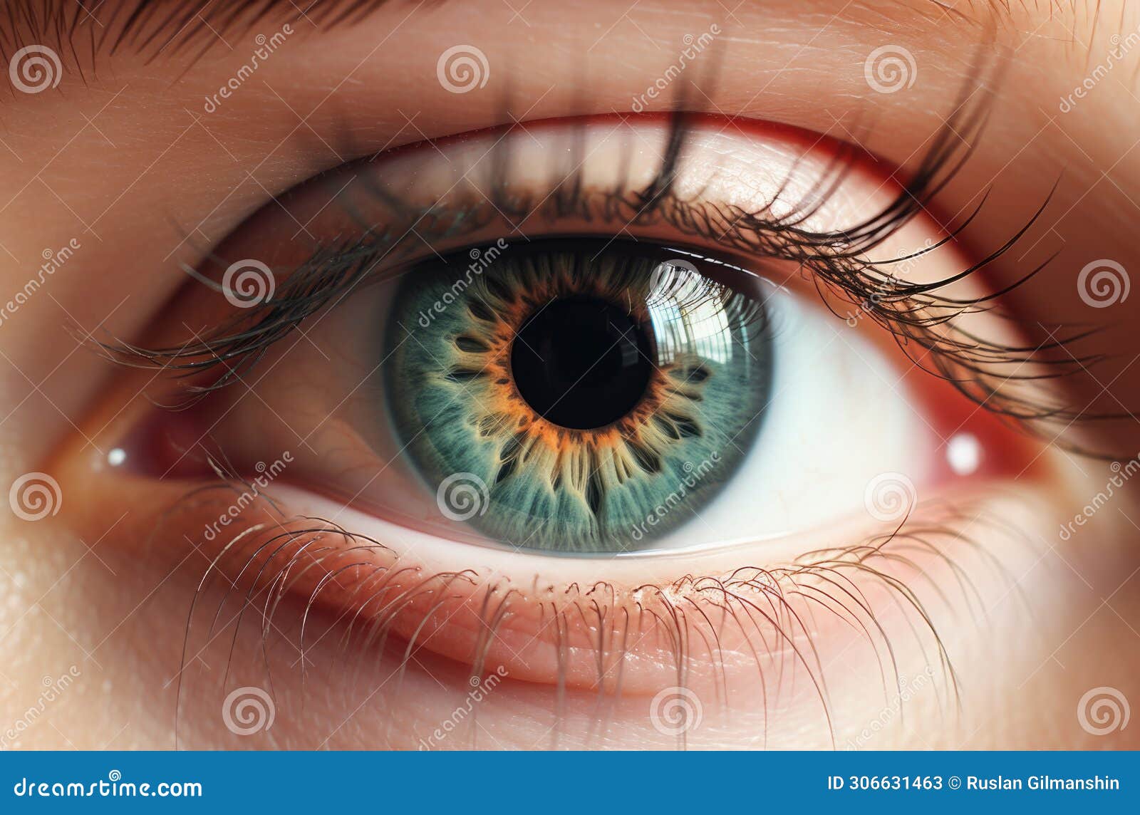 Human eye pupil close up stock illustration. Illustration of close ...