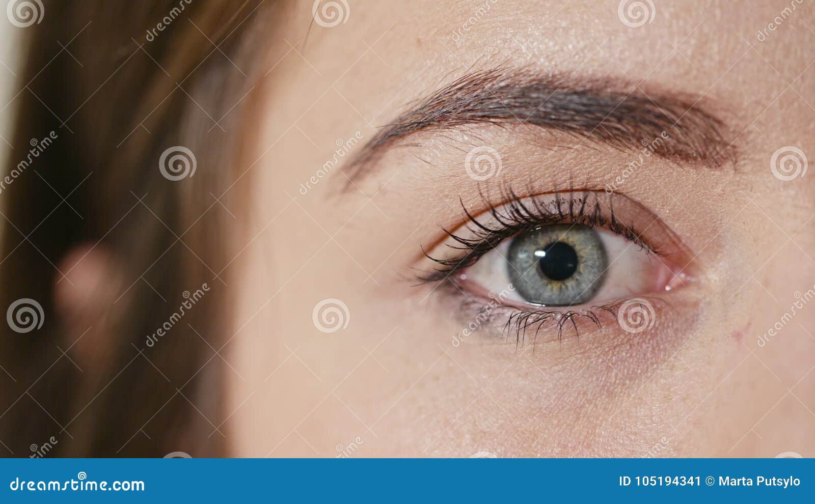 Human Eye with the Pupil Constriction Stock Image - Image of expand ...