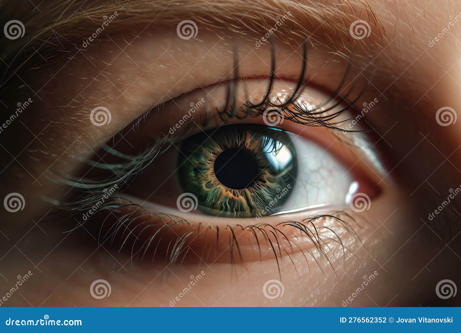 Human Eye Realistic Closeup Generative AI Stock Illustration ...