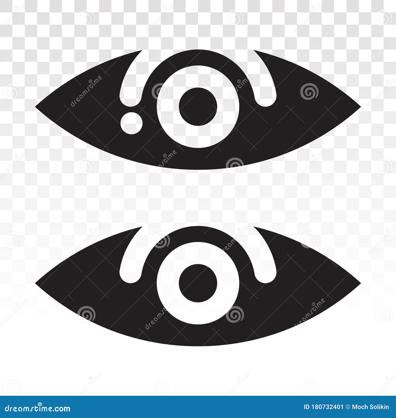 Human Eye Retina Scan Icon on a Transparent Background Stock Vector ...