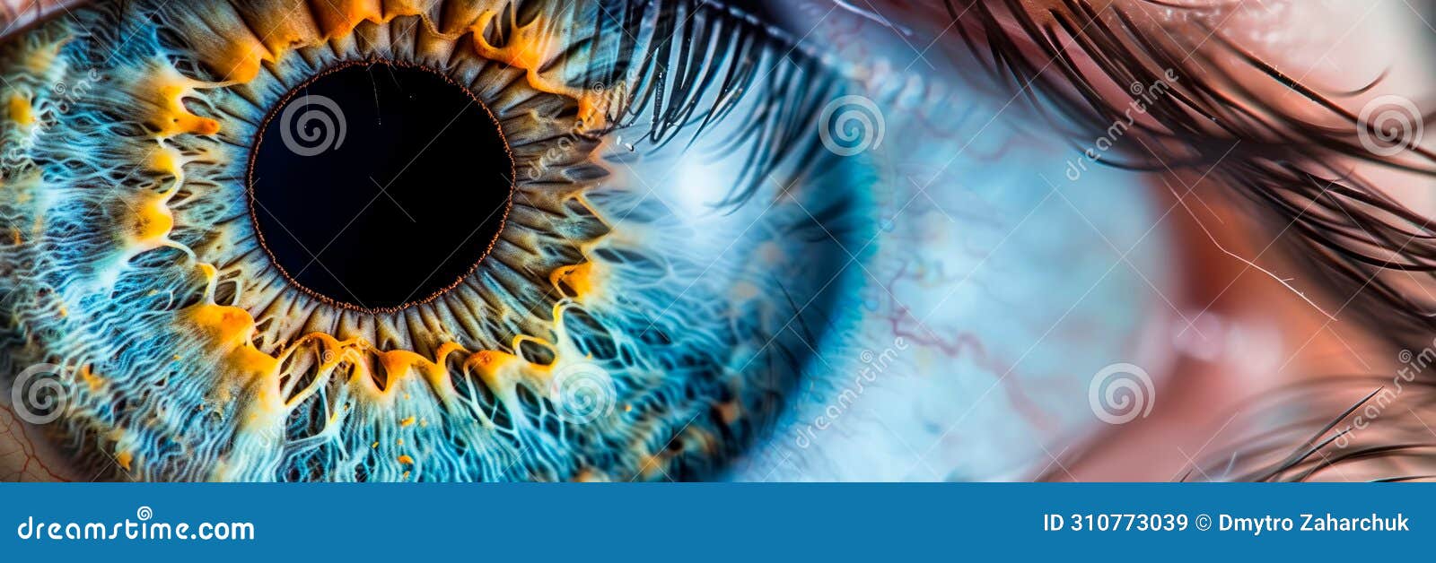 Human Eye, Revealing the Intricate Patterns of the Iris and the ...