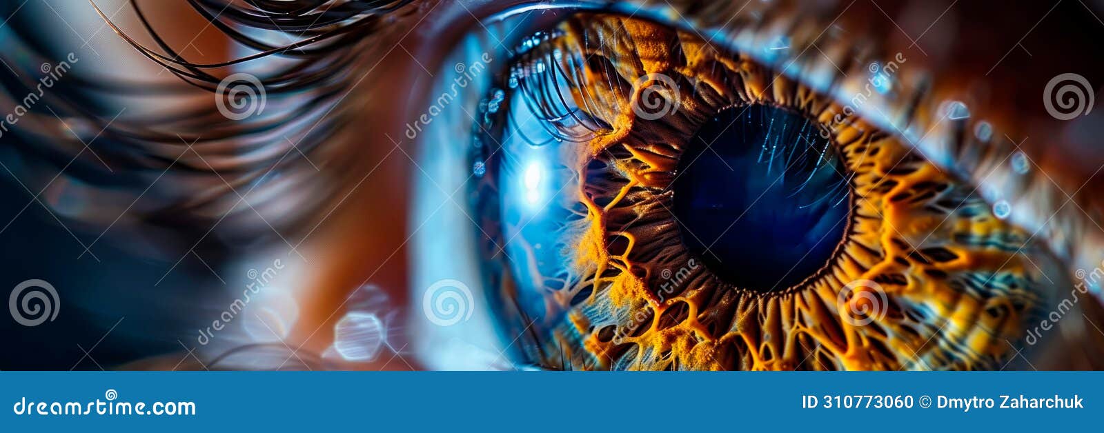 Human Eye, Revealing the Intricate Patterns of the Iris and the ...