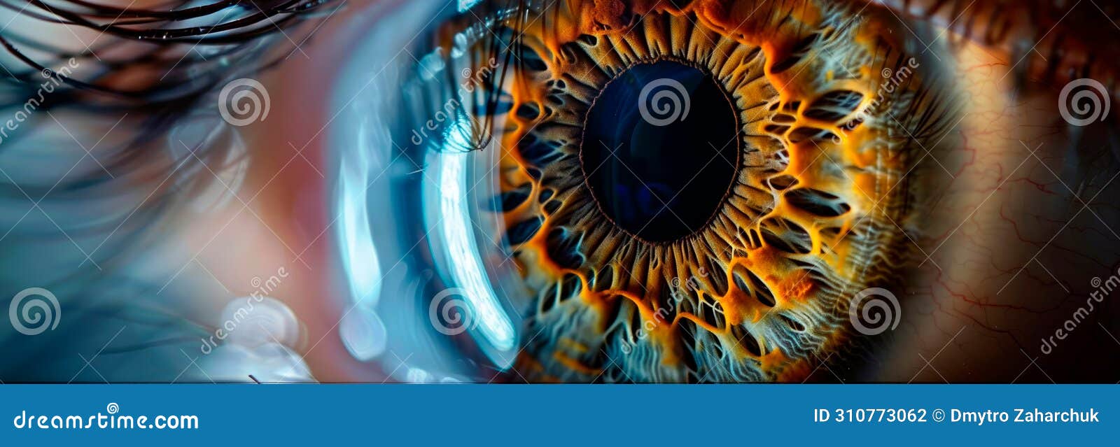 Human Eye, Revealing the Intricate Patterns of the Iris and the ...