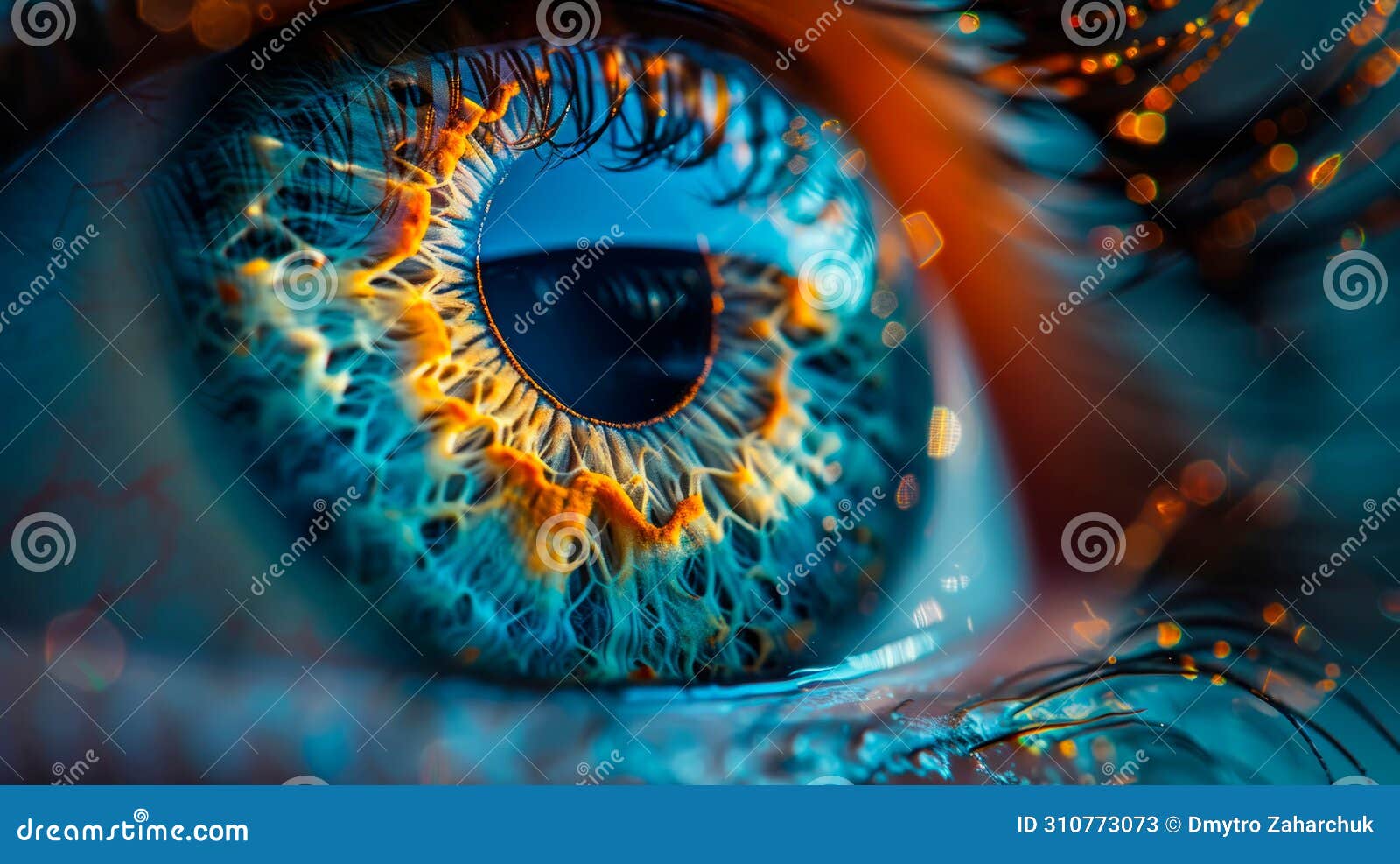 Human Eye, Revealing the Intricate Patterns of the Iris and the ...