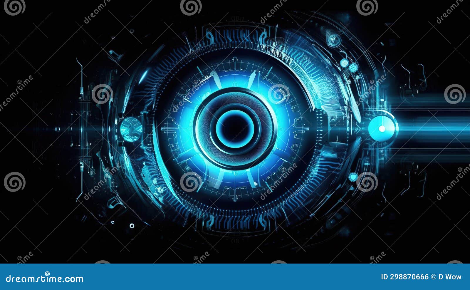 Human Eye with Scan for Identification. Stock Illustration ...