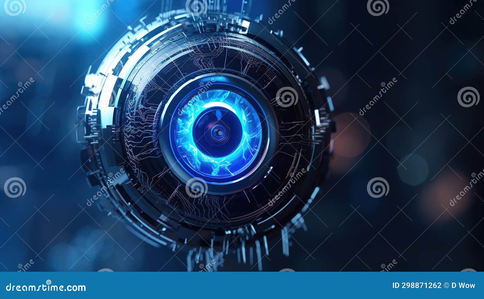 Human Eye with Scan for Identification. Stock Illustration ...
