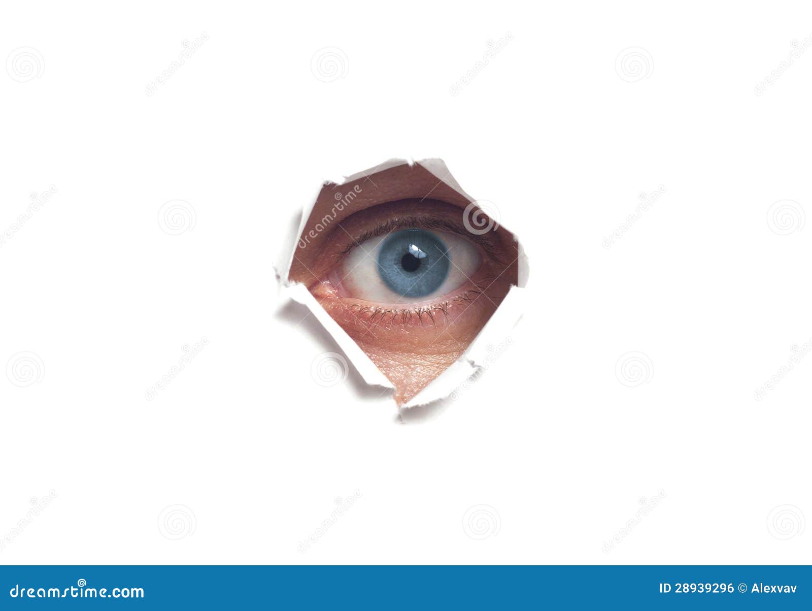 Human Eye, Seen through a Hole Stock Photo - Image of paper, background ...