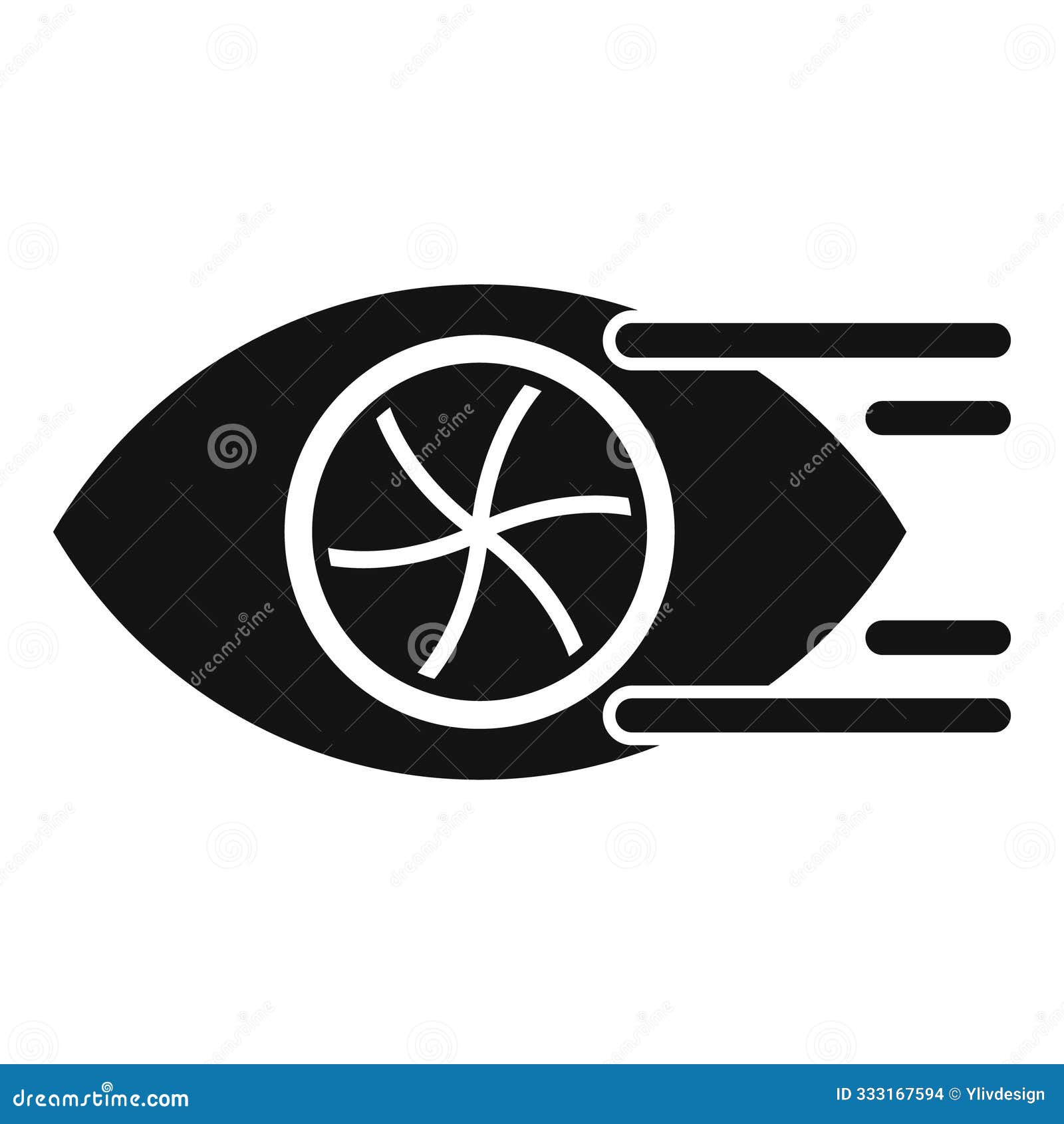 Human Eye Showing Fast Processing Speed with Rotating Blades Icon Stock ...