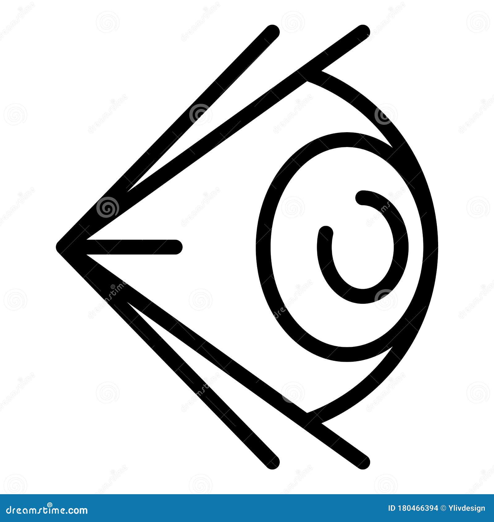 Human Eye Side View Icon, Outline Style Stock Vector - Illustration of ...