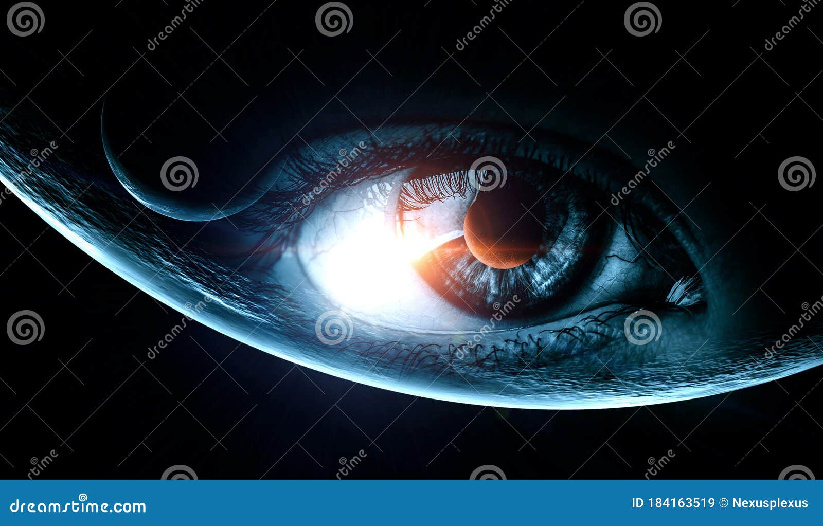 Human Eye and Space. Elements of this Image Furnished by NASA Stock ...