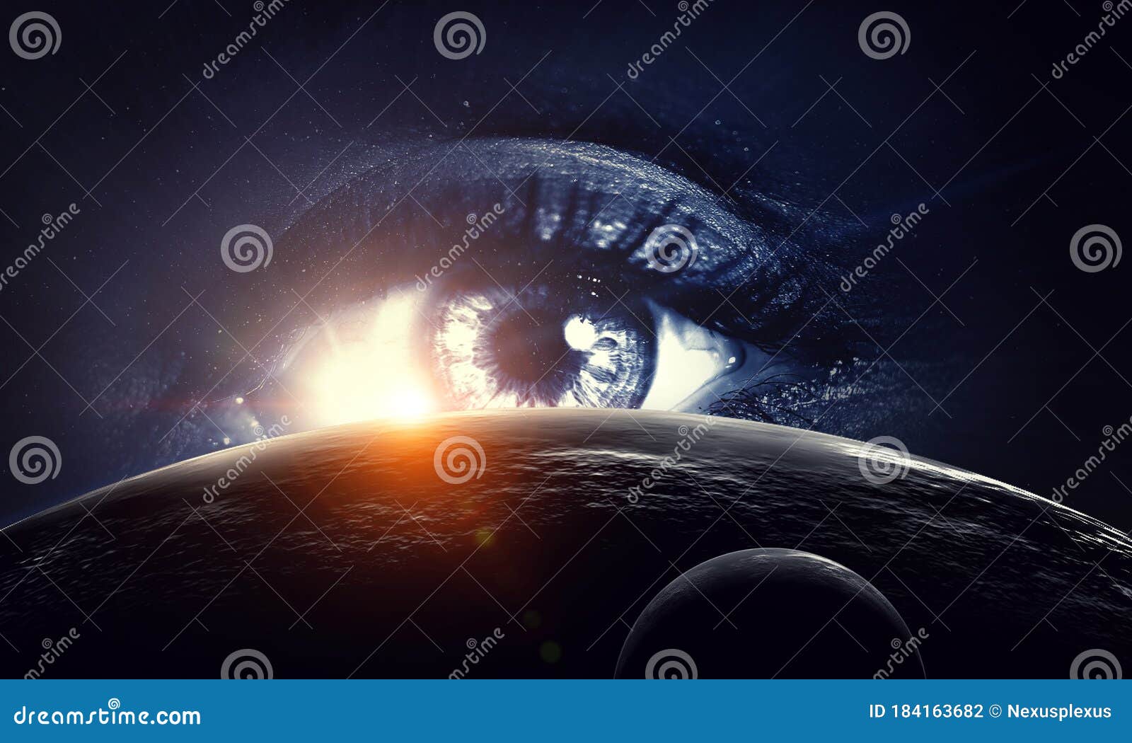 Human Eye and Space. Elements of this Image Furnished by NASA Stock ...