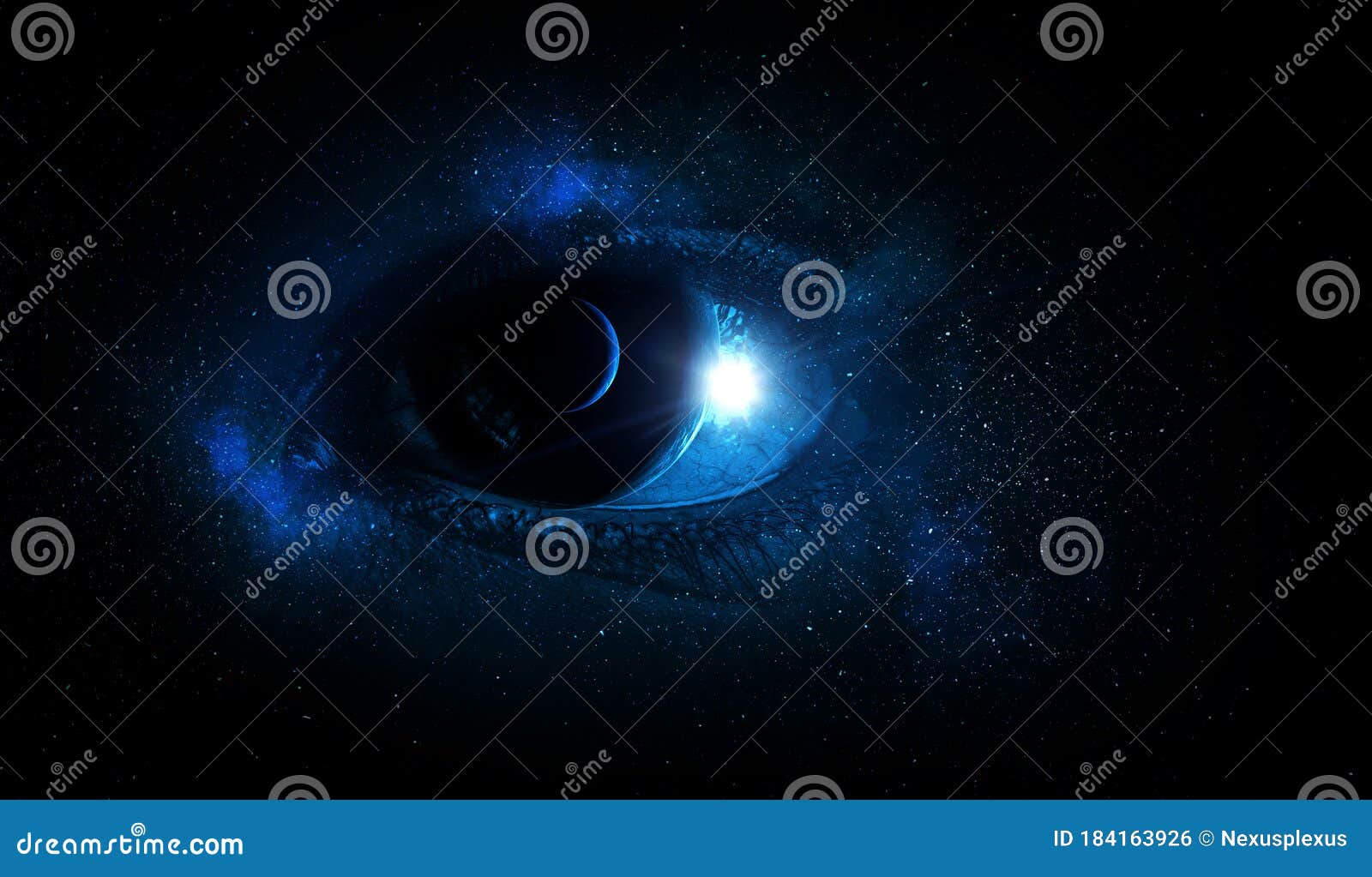 Human Eye and Space. Elements of this Image Furnished by NASA Stock ...