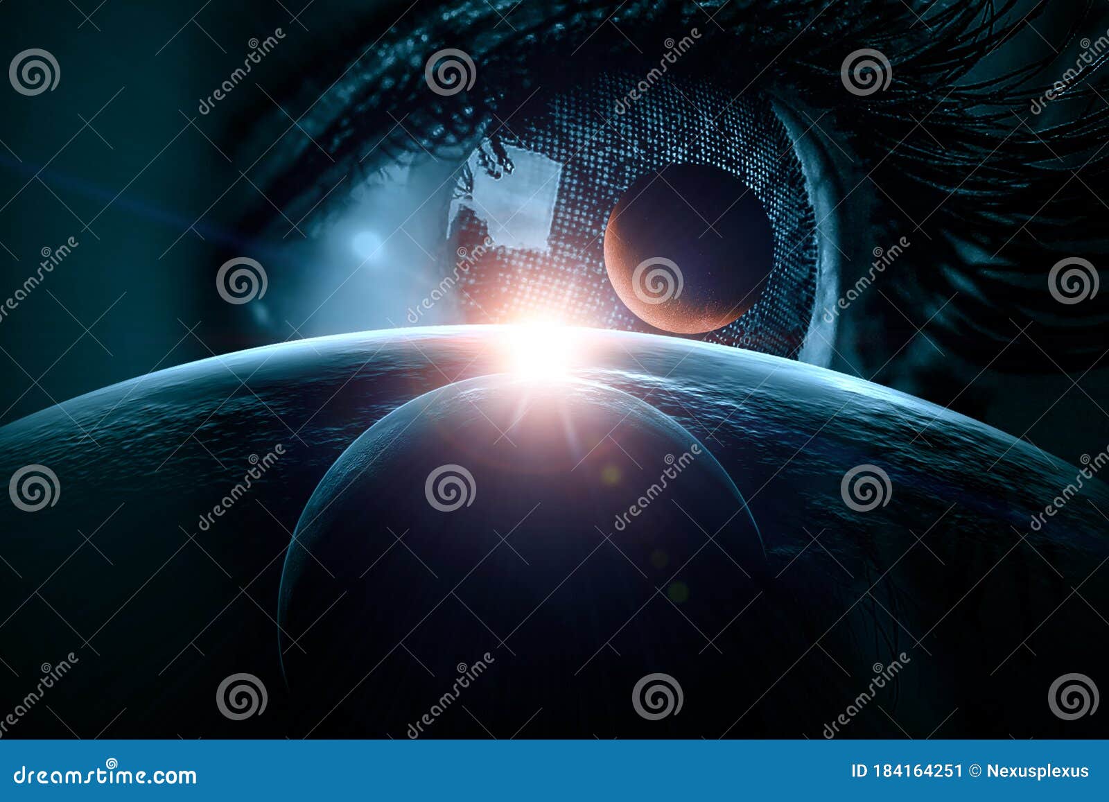 Human Eye and Space. Elements of this Image Furnished by NASA Stock ...