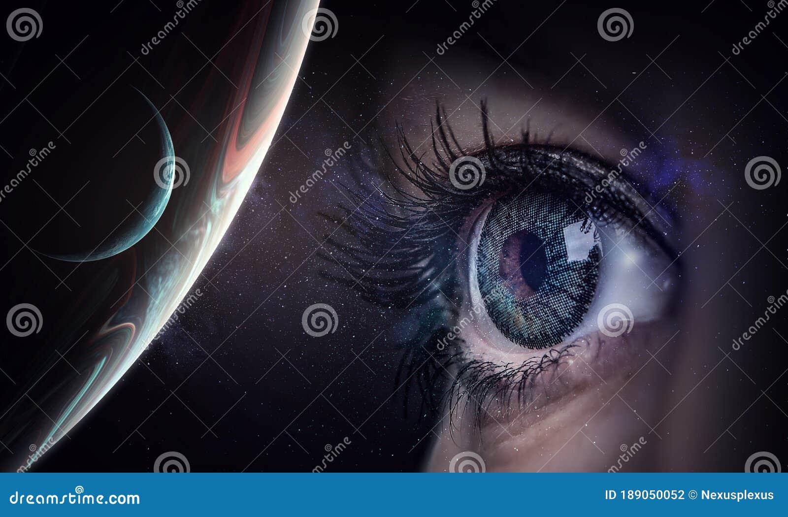 Human Eye and Space. Elements of this Image Furnished by NASA Stock ...