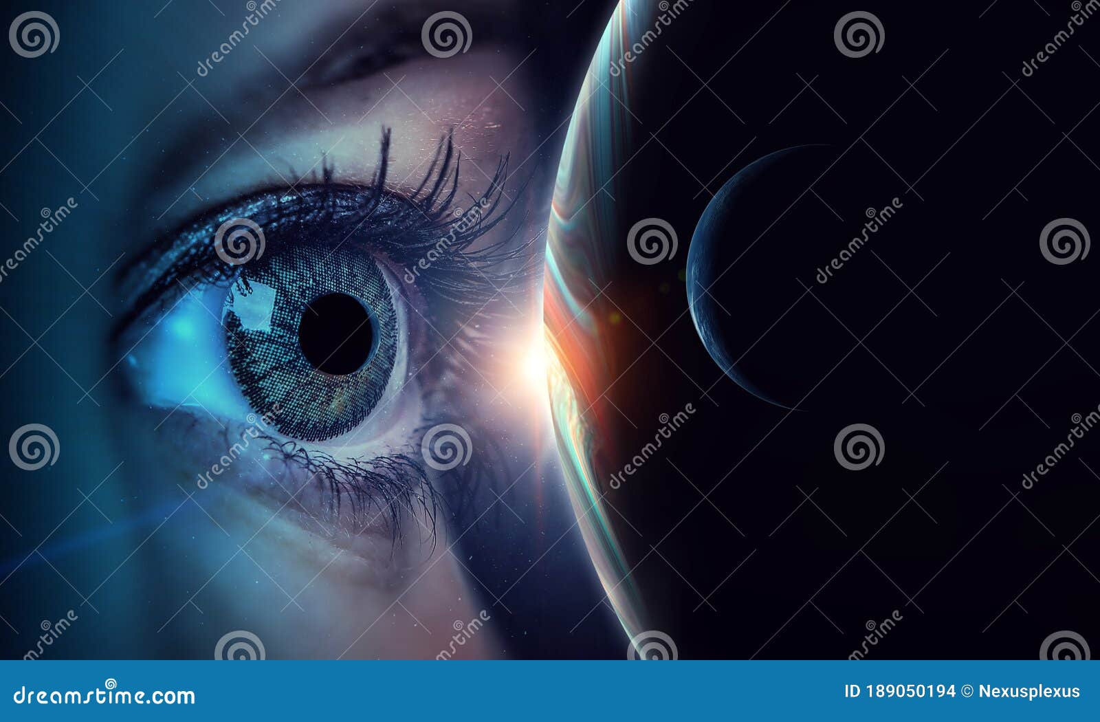 Human Eye and Space. Elements of this Image Furnished by NASA Stock ...