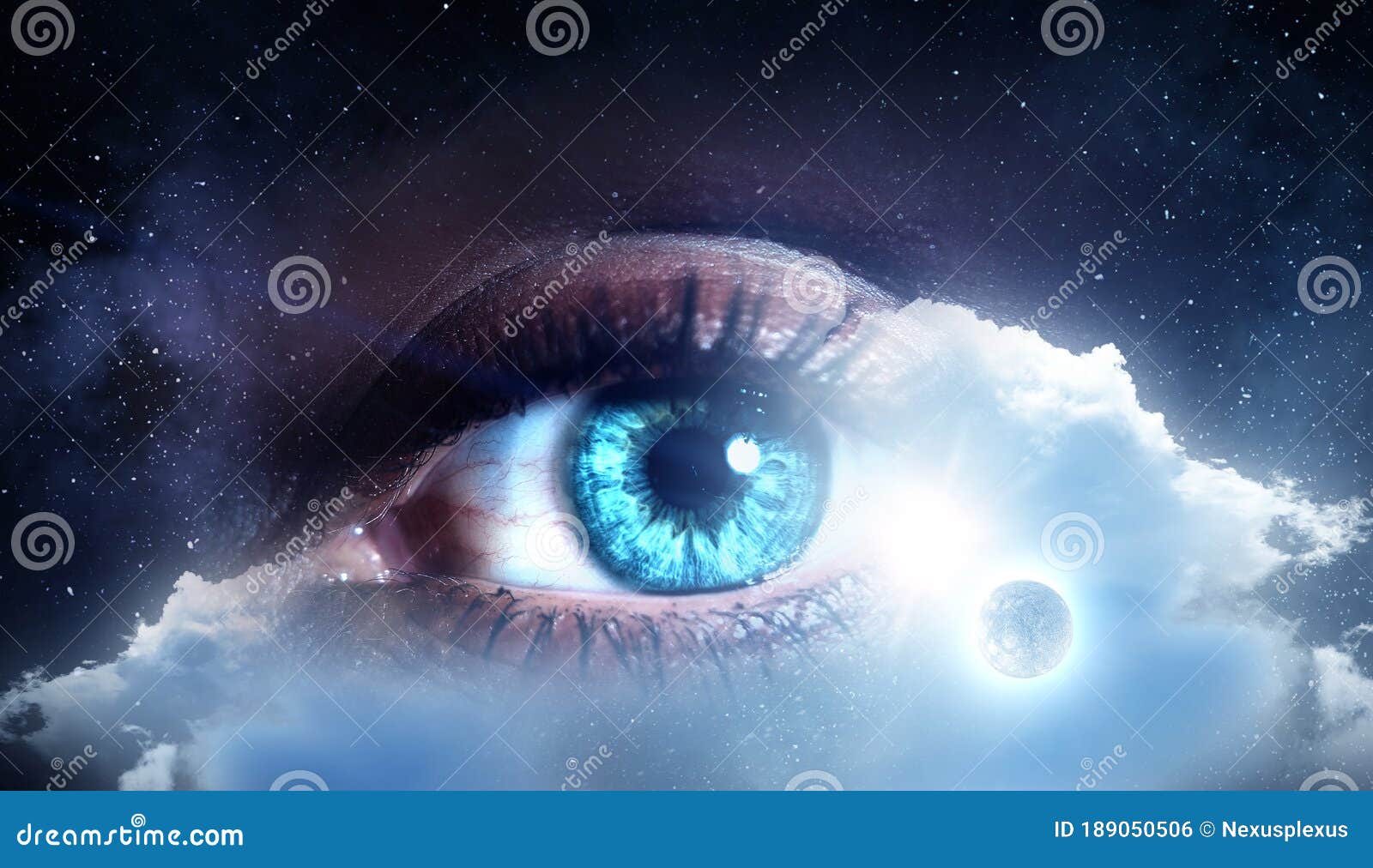 Human Eye and Space. Elements of this Image Furnished by NASA Stock ...