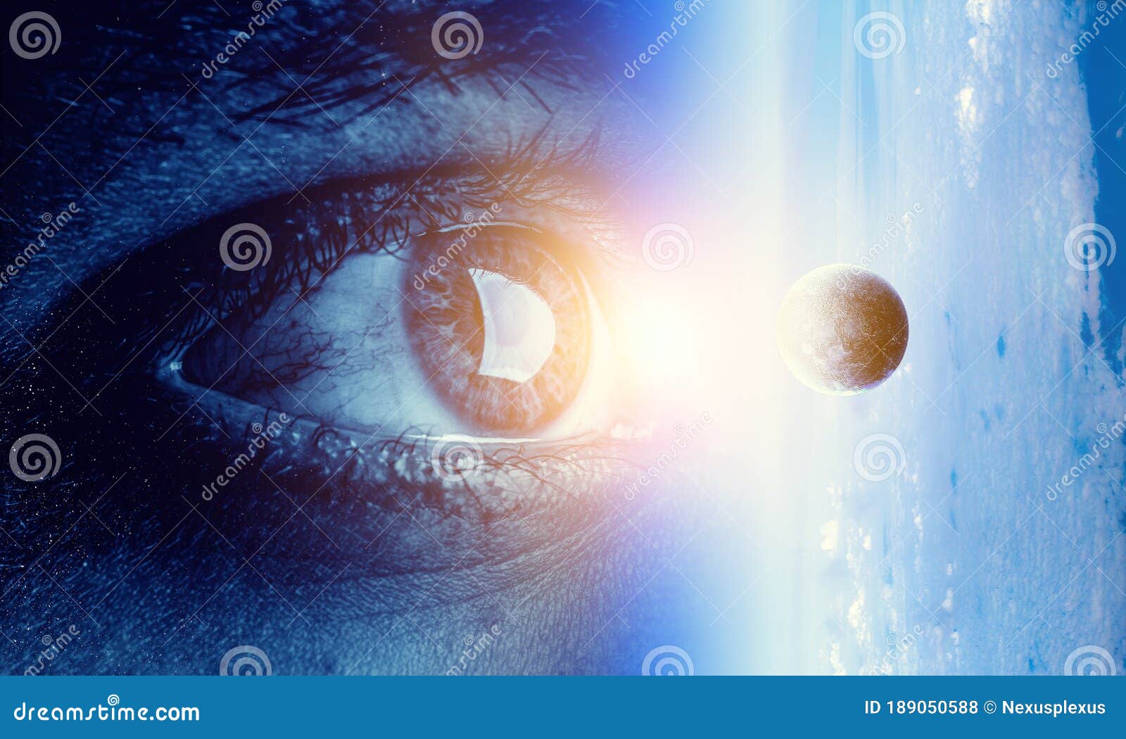Human Eye and Space. Elements of this Image Furnished by NASA Stock ...