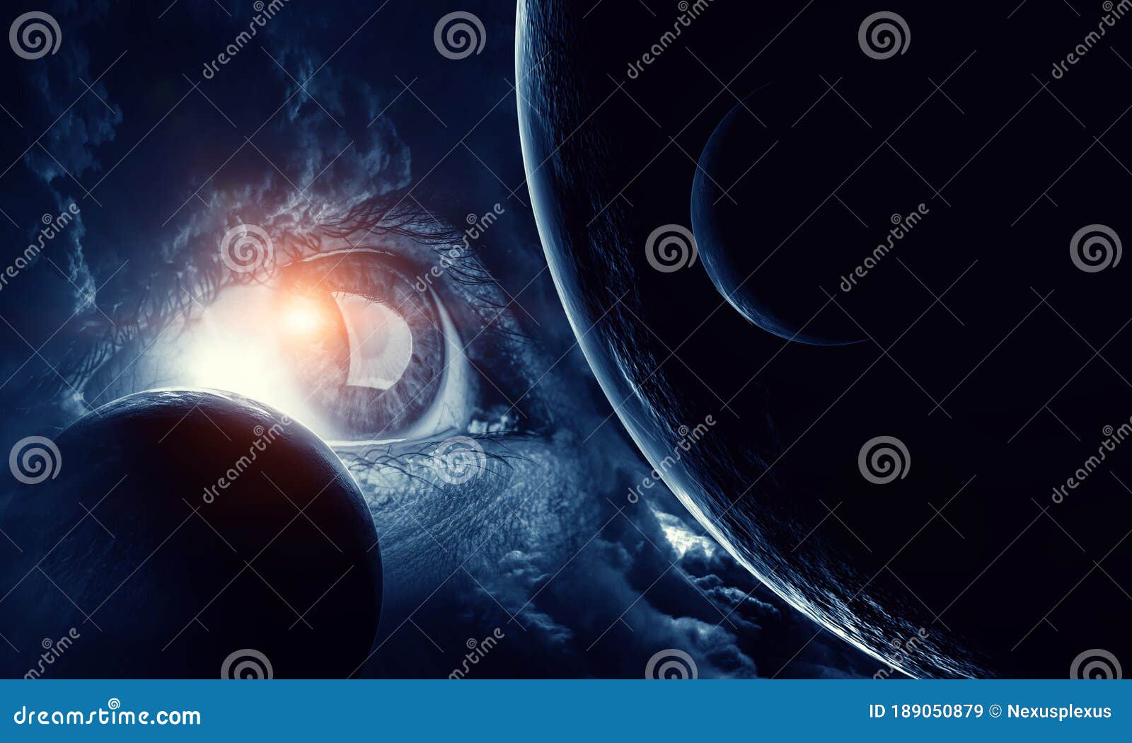 Human Eye and Space. Elements of this Image Furnished by NASA Stock ...