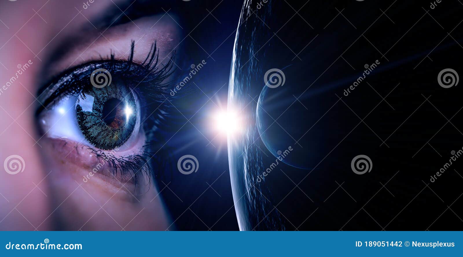 Human Eye and Space. Elements of this Image Furnished by NASA Stock ...