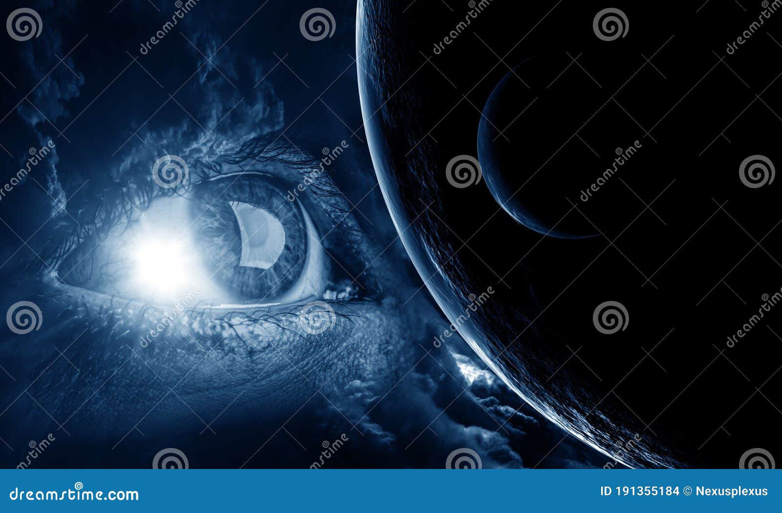Human Eye and Space. Elements of this Image Furnished by NASA Stock ...