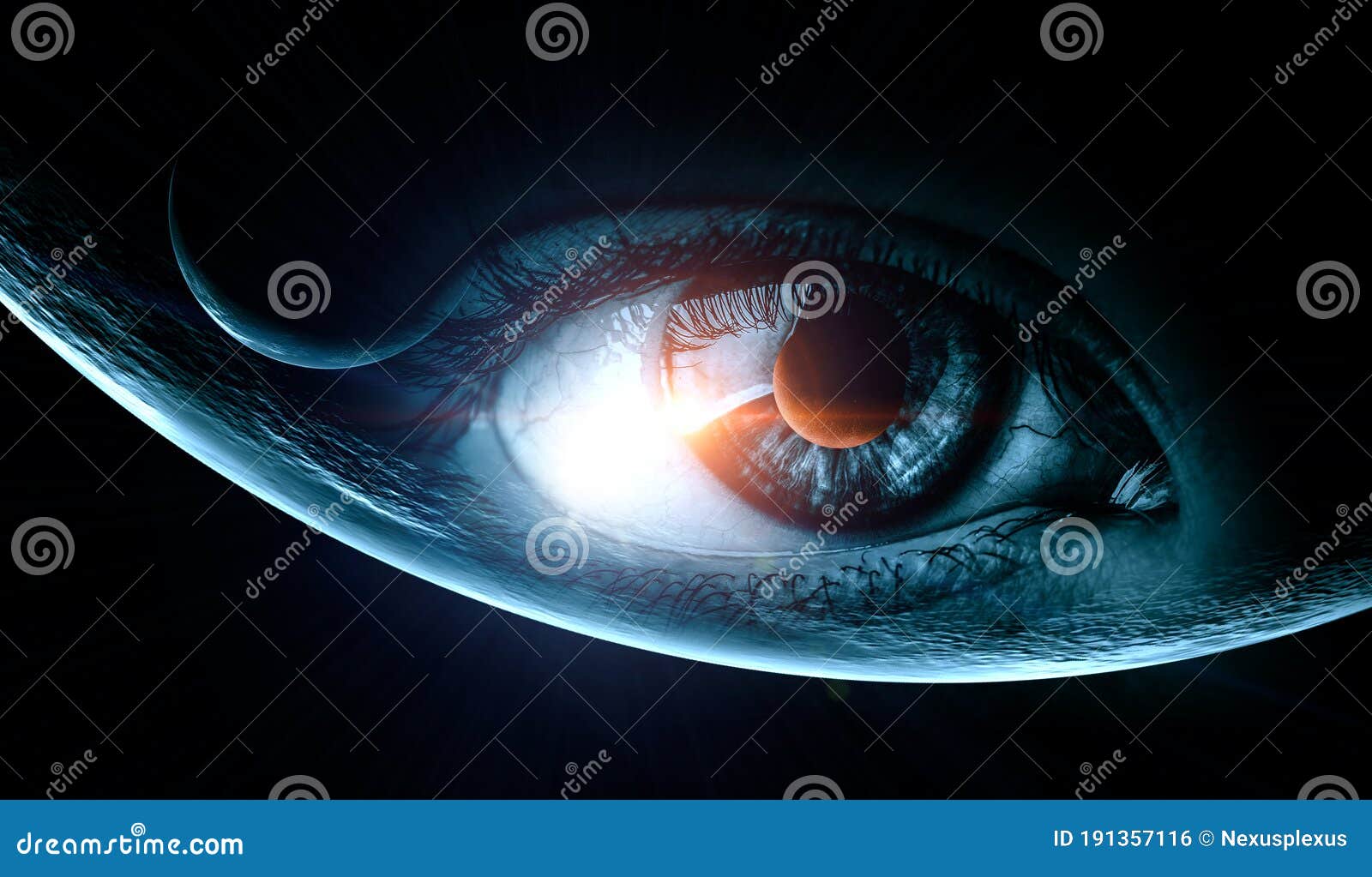 Human Eye and Space. Elements of this Image Furnished by NASA Stock ...