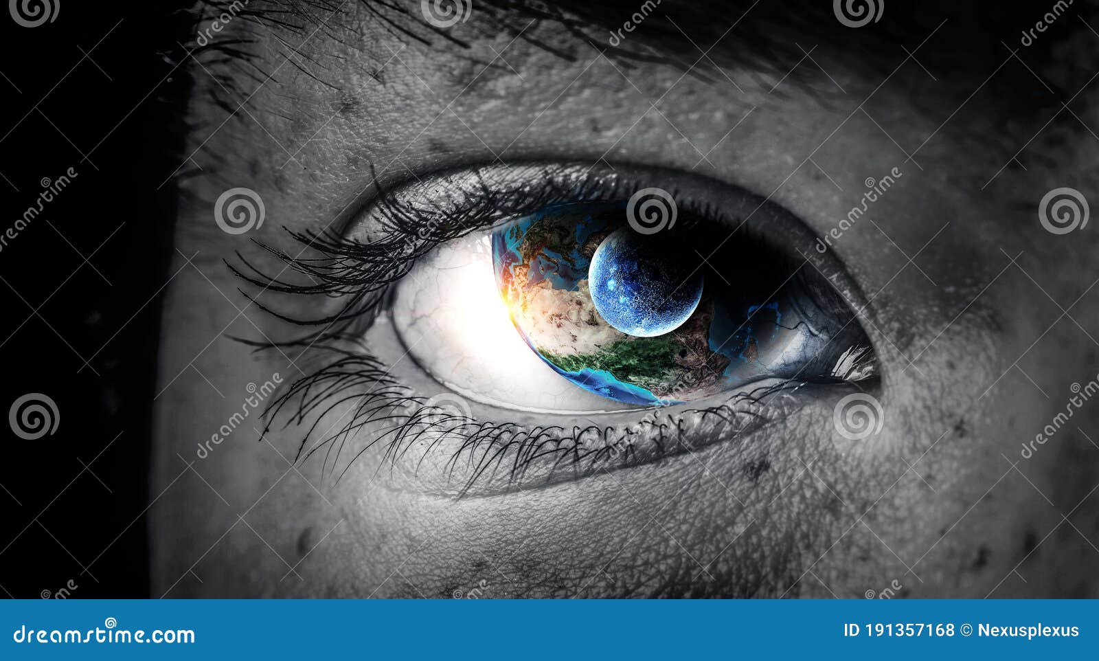 Human Eye and Space. Elements of this Image Furnished by NASA Stock ...