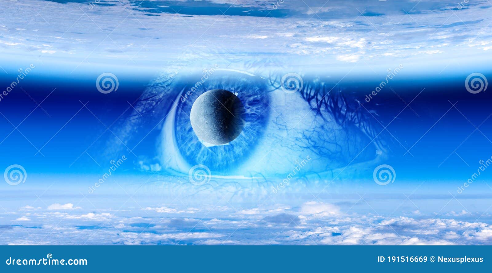 Human Eye and Space. Elements of this Image Furnished by NASA Stock ...