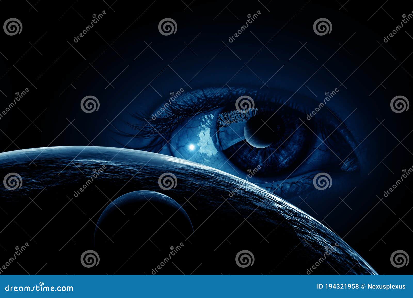 Human Eye and Space. Elements of this Image Furnished by NASA Stock ...