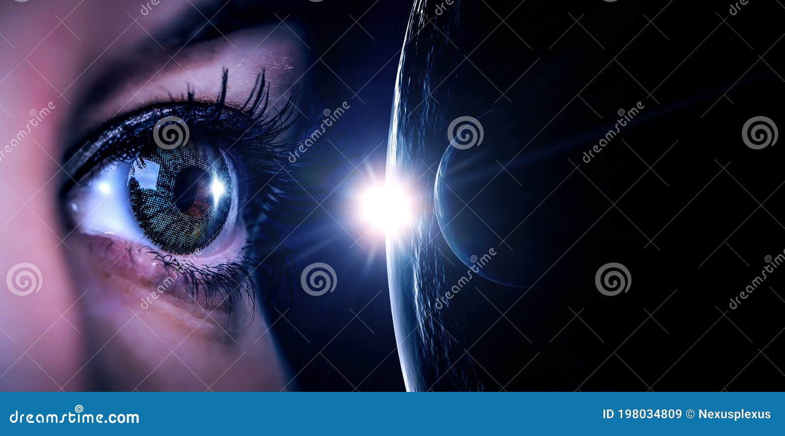 Human Eye and Space. Elements of this Image Furnished by NASA Stock ...