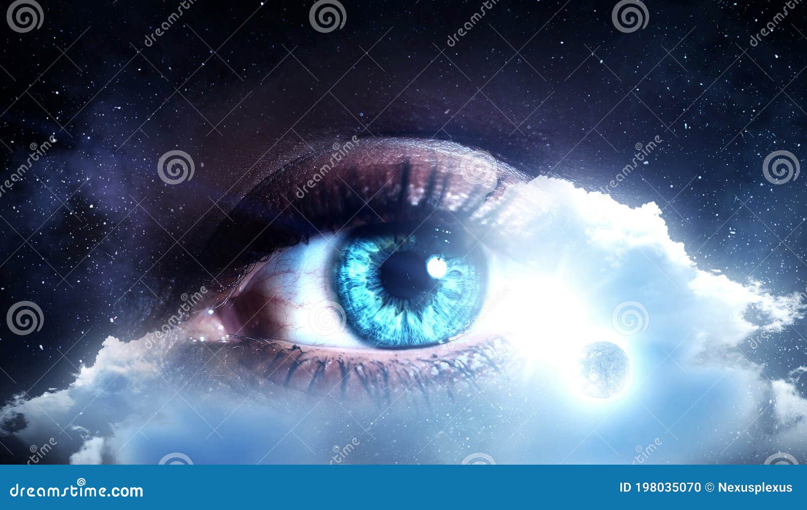 Human Eye and Space. Elements of this Image Furnished by NASA Stock ...